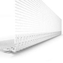 PVC render corner bead with mesh PREMIUM 10x10cm 2.5m IBB Builder Merchants